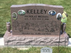 How Headstone Lettering Appears on Different Granite Colors