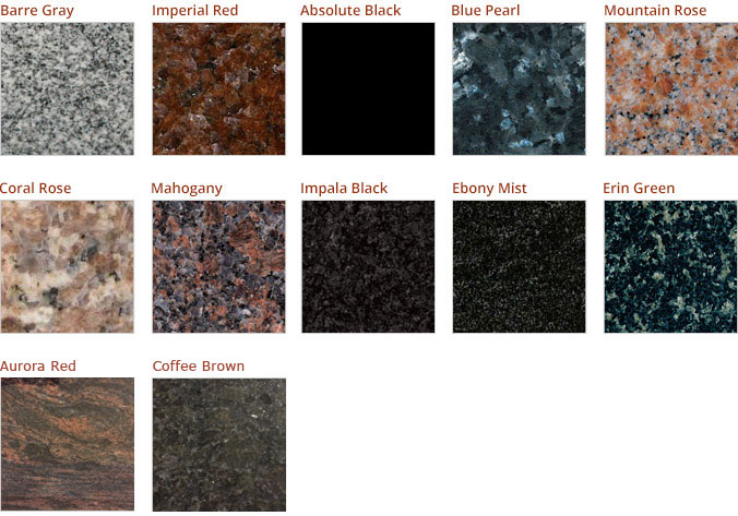 Granite Options | Milano Monuments