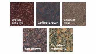 How Headstone Lettering Appears on Different Granite Colors
