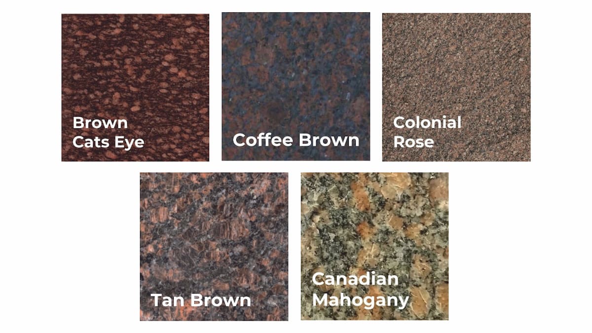 How Headstone Lettering Appears on Different Granite Colors