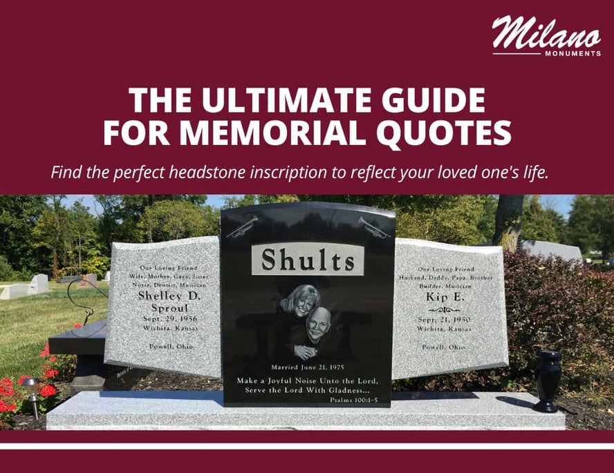 Download the Memorial Quotes Ebook | Milano Monuments